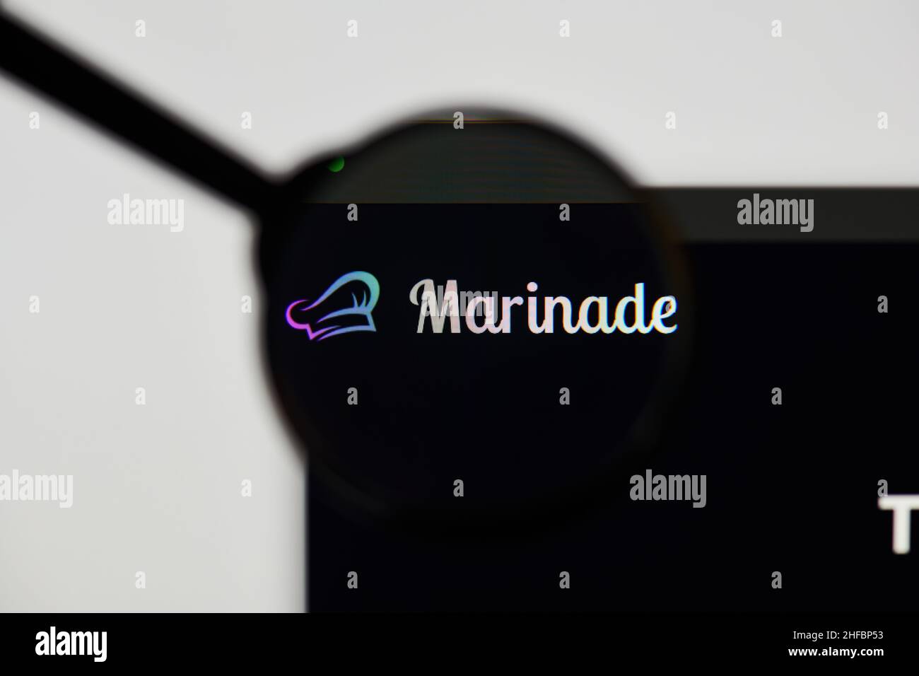 Milan, Italy - January 11, 2022: marinade staked sol - MSOL website's ...