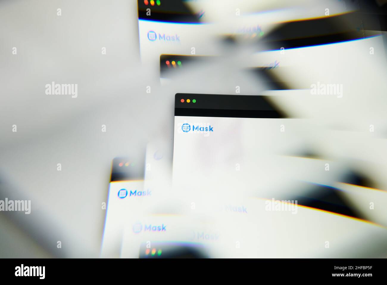 Milan, Italy - January 11, 2022: mask network - MASK logo on laptop ...