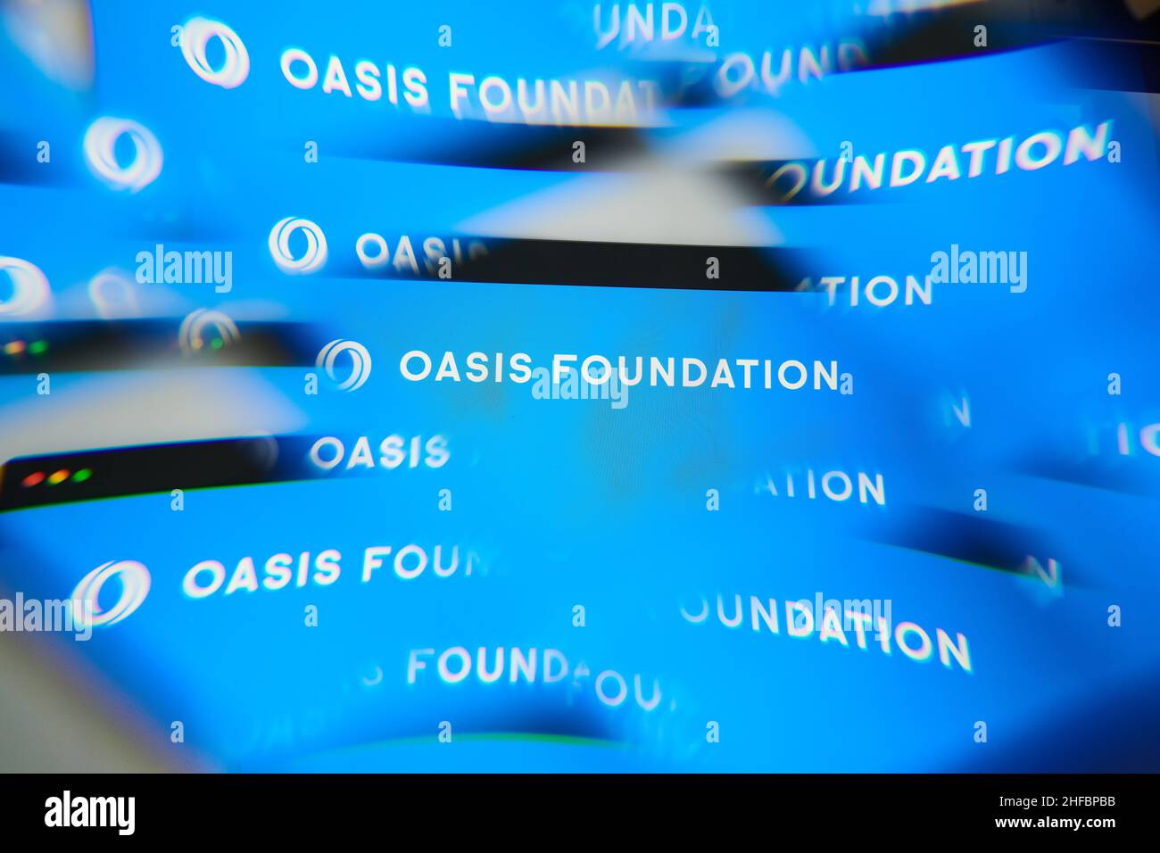 Milan, Italy - January 11, 2022: oasis network - ROSE logo on laptop ...