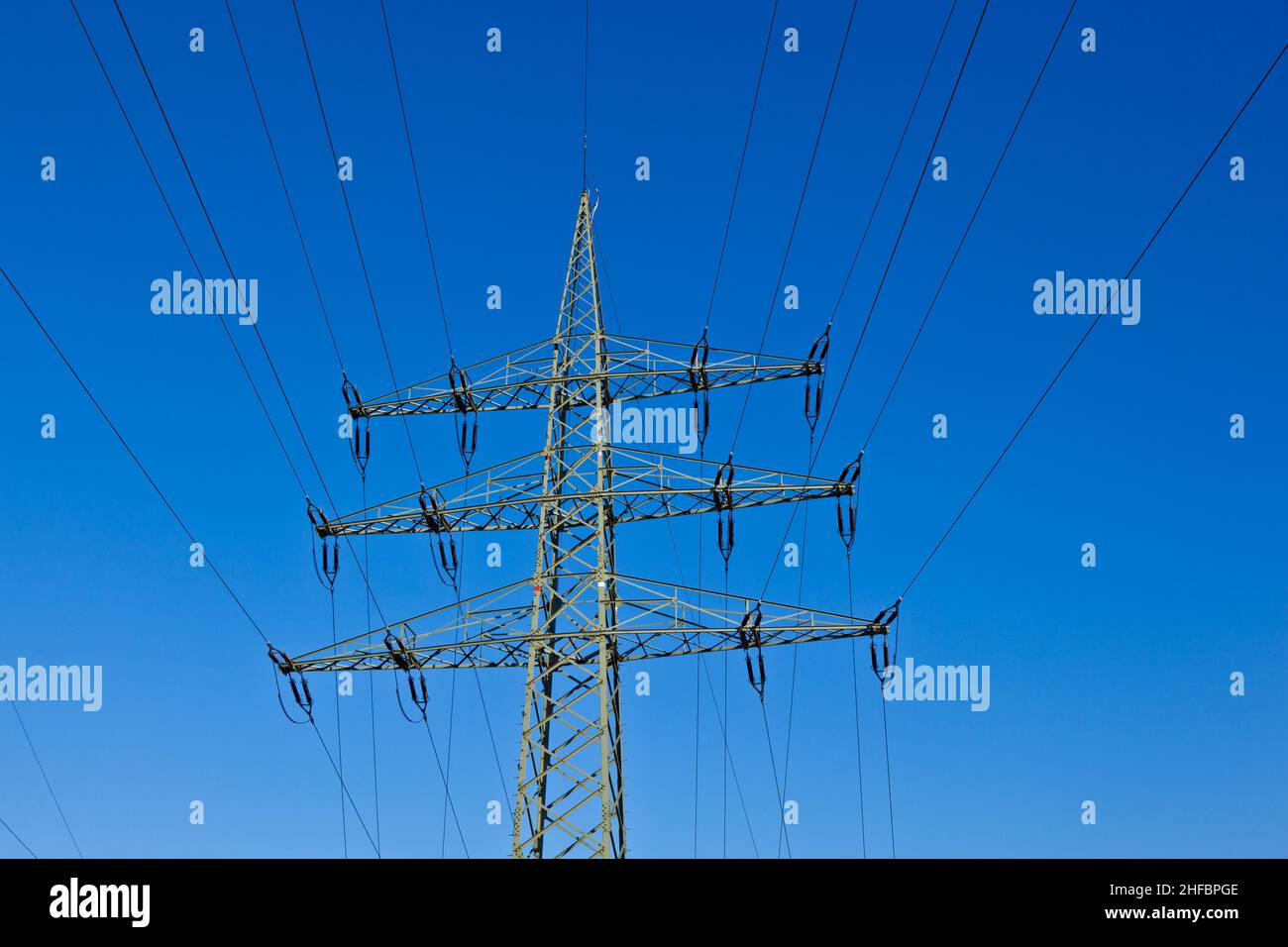 electrical tower in beautiful landscape with sky Stock Photo - Alamy
