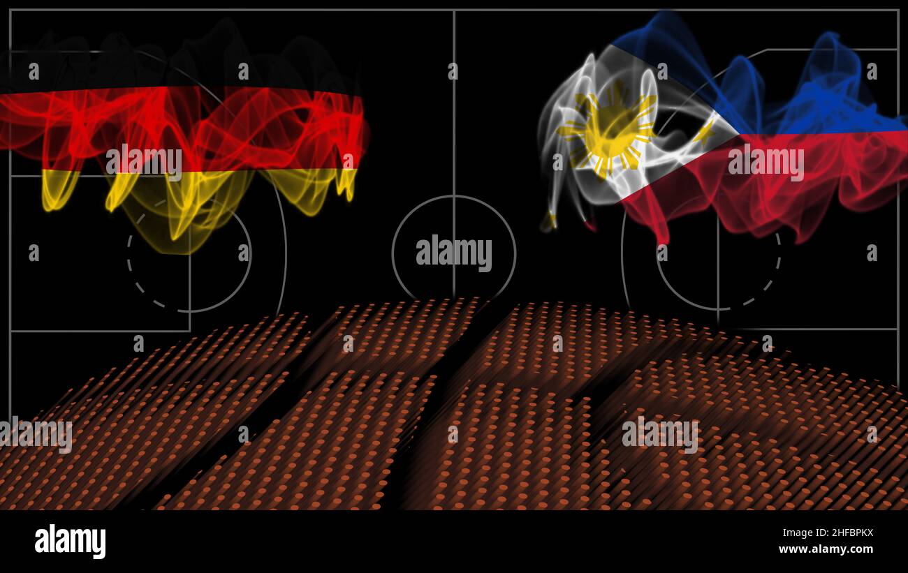 Germany vs Philippines Basketball, smoke flag, Sport game Stock Photo ...