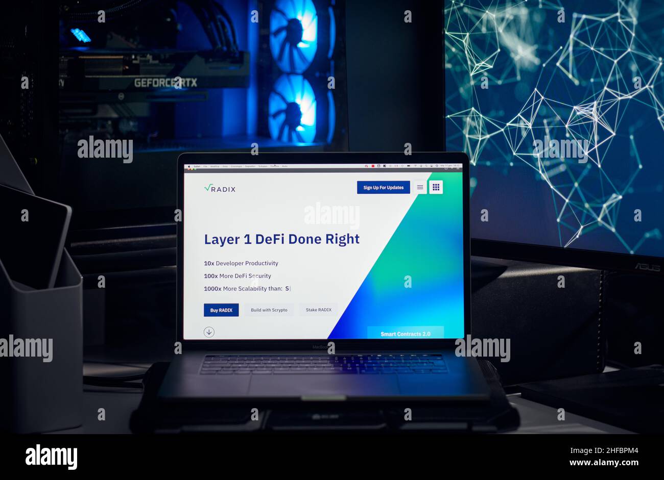 Milan, Italy - January 11, 2022: radix - XRD website's hp seen on a ...