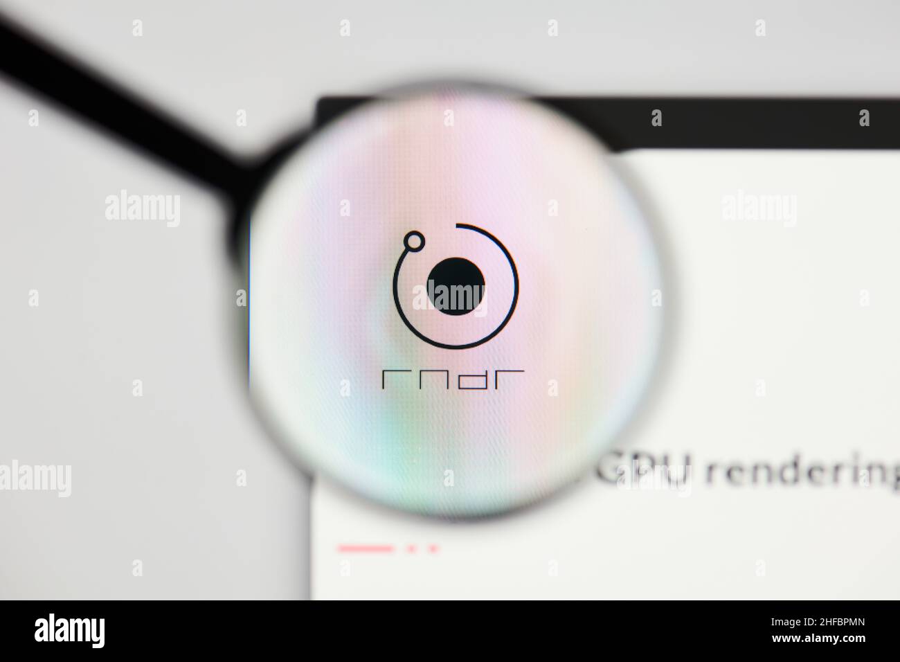 Milan, Italy - January 11, 2022: render token - RNDR website's hp ...