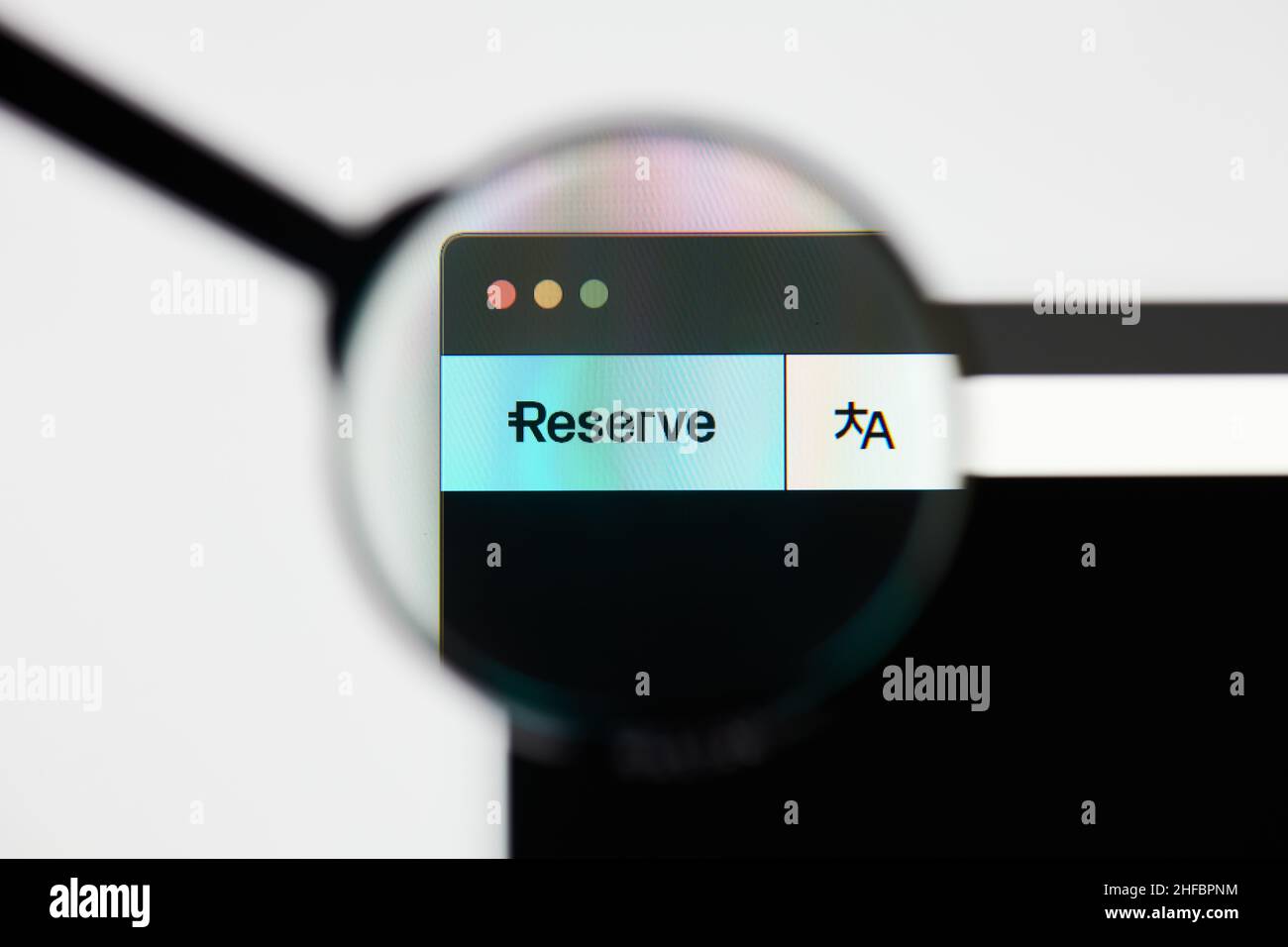 Milan, Italy - January 11, 2022: reserve rights token - RSR website's ...