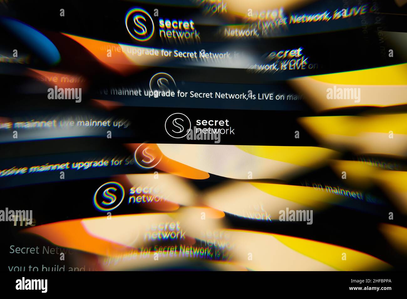 Milan, Italy - January 11, 2022: secret - SCRT logo on laptop screen ...