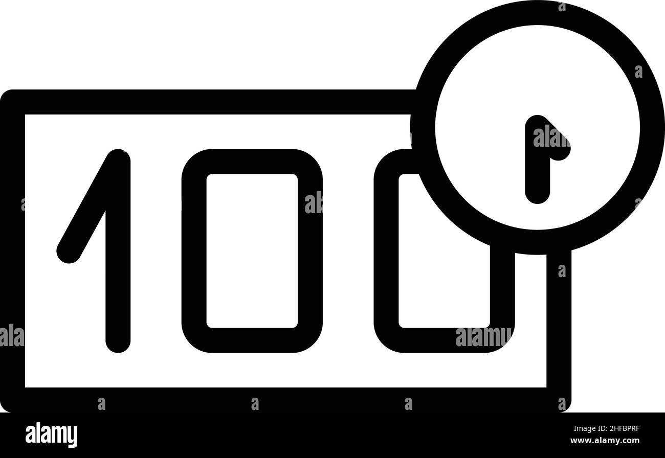 Duration icon outline vector. Clock time. Hourglass calendar Stock ...