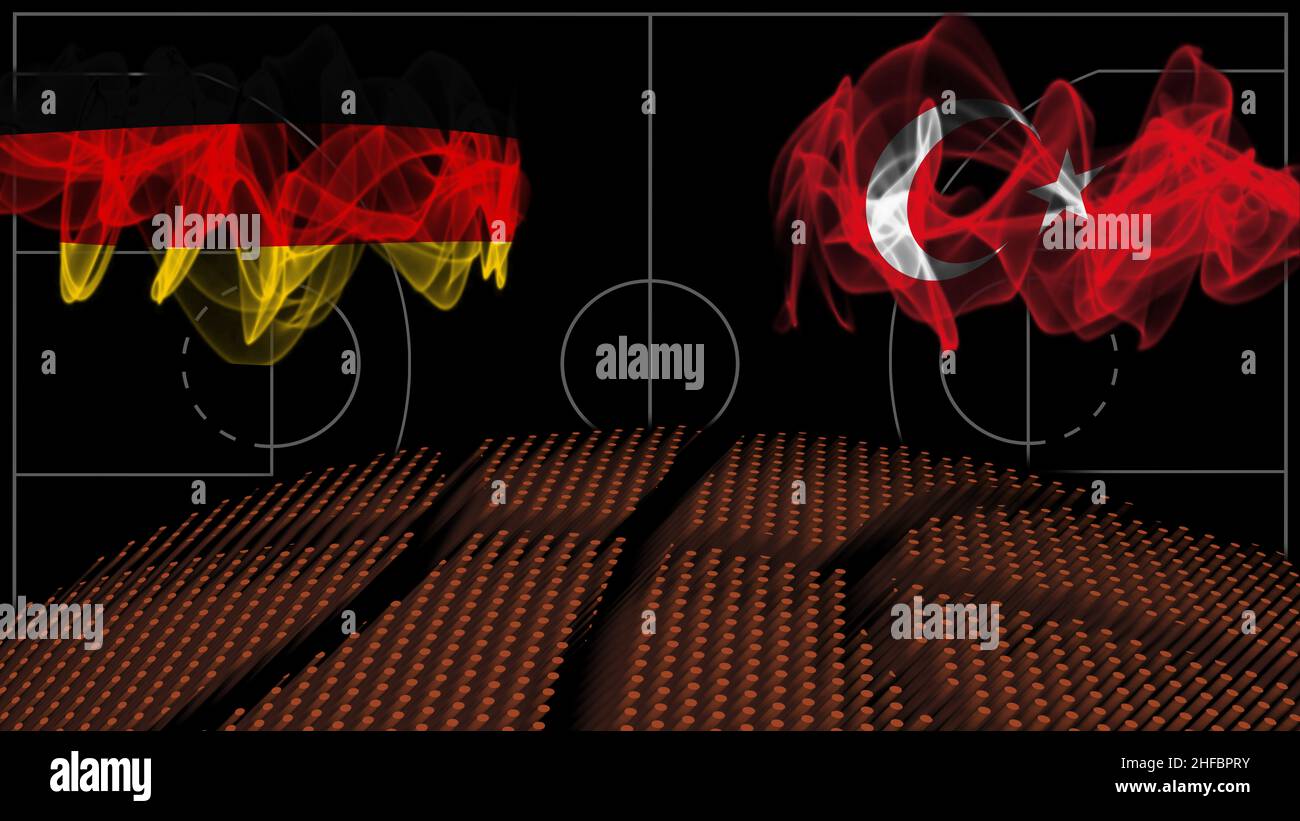 Germany vs Turkey Basketball, smoke flag, Sport game Stock Photo - Alamy