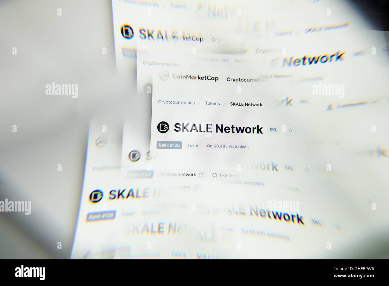 Milan, Italy - January 11, 2022: skale - SKL logo on laptop screen seen ...