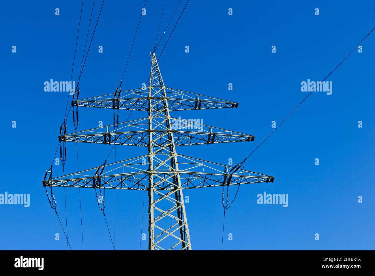 electrical tower in beautiful landscape with sky Stock Photo - Alamy
