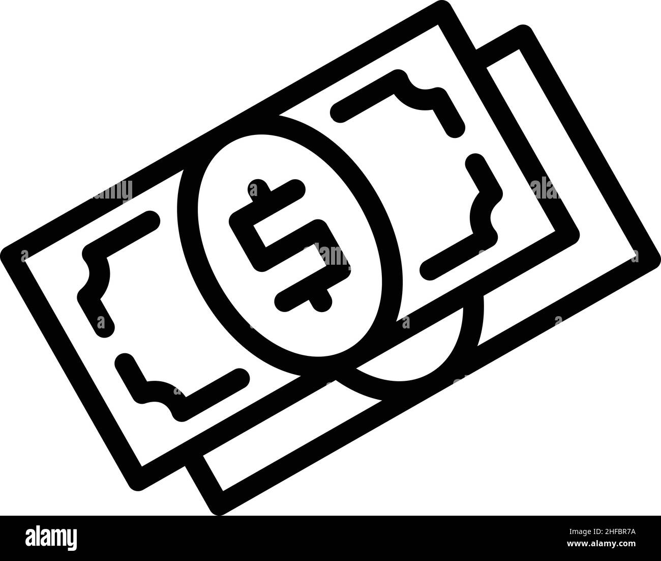 Cash money icon outline vector. Bank app. Card smart Stock Vector Image ...
