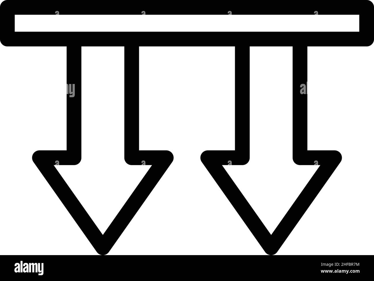 Duration pictogram icon outline vector. Time clock. Web lenght Stock ...