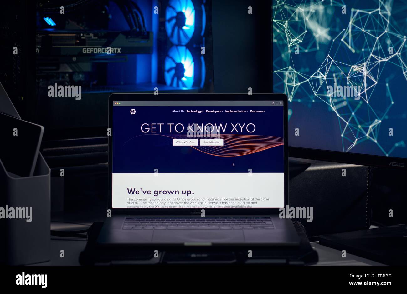 Milan, Italy - January 11, 2022: xyo network - XYO website's hp seen on ...