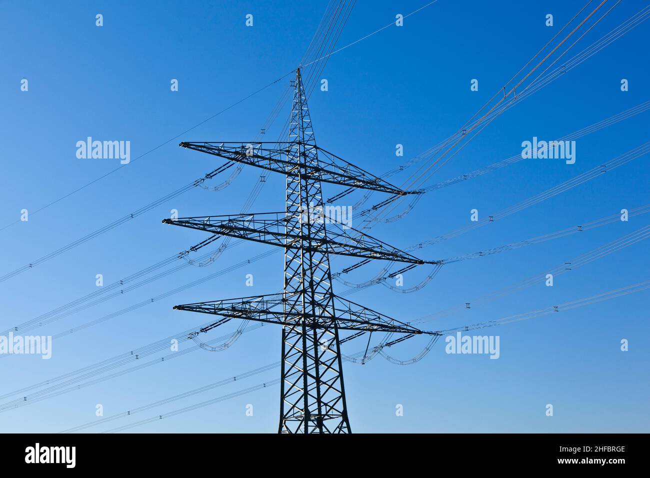 electrical tower in beautiful landscape with sky Stock Photo - Alamy