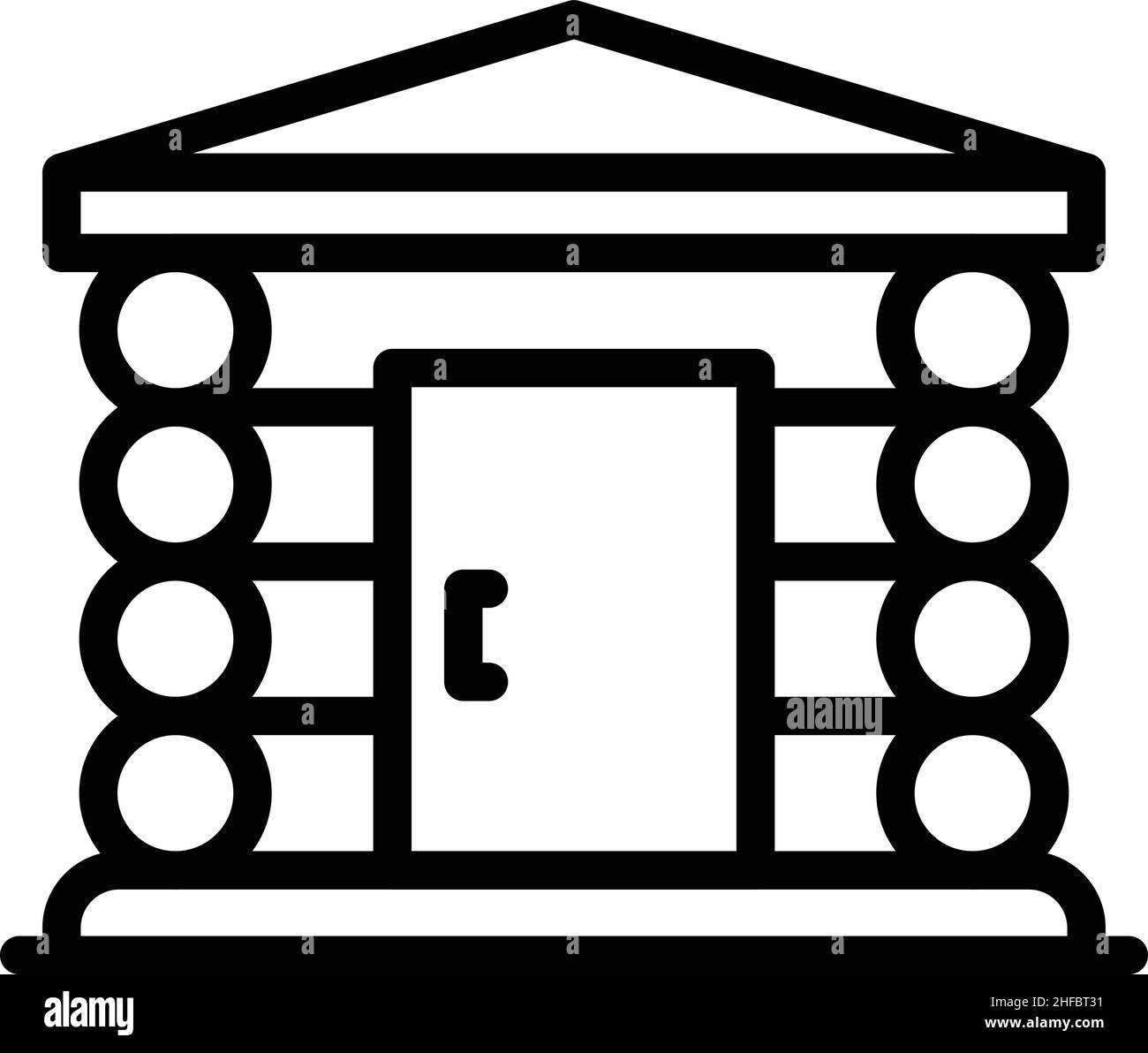 Cabin bungalow icon outline vector. House beach. Sea villa Stock Vector ...