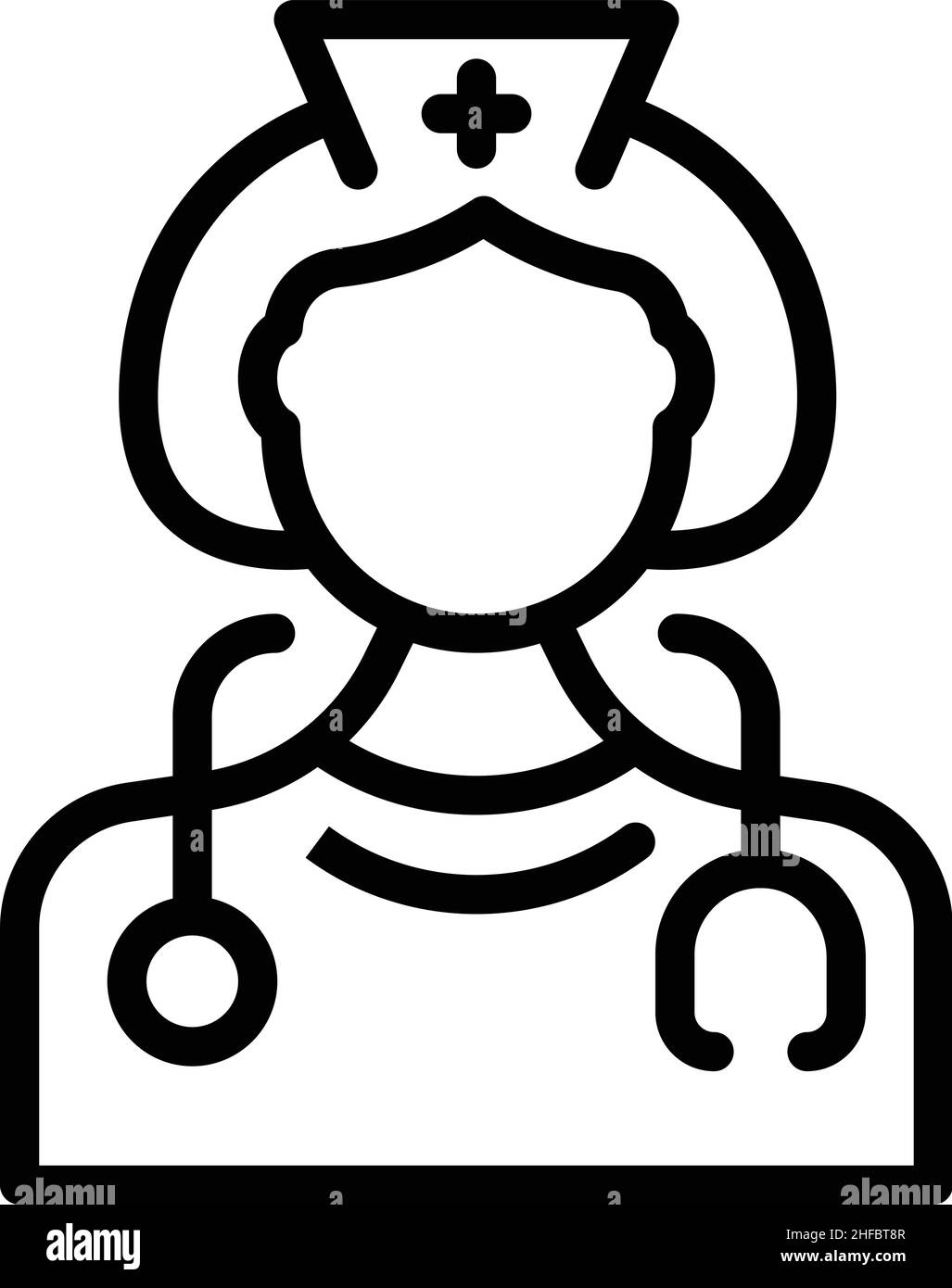 Nurse support icon outline vector. Help service. Person day Stock ...