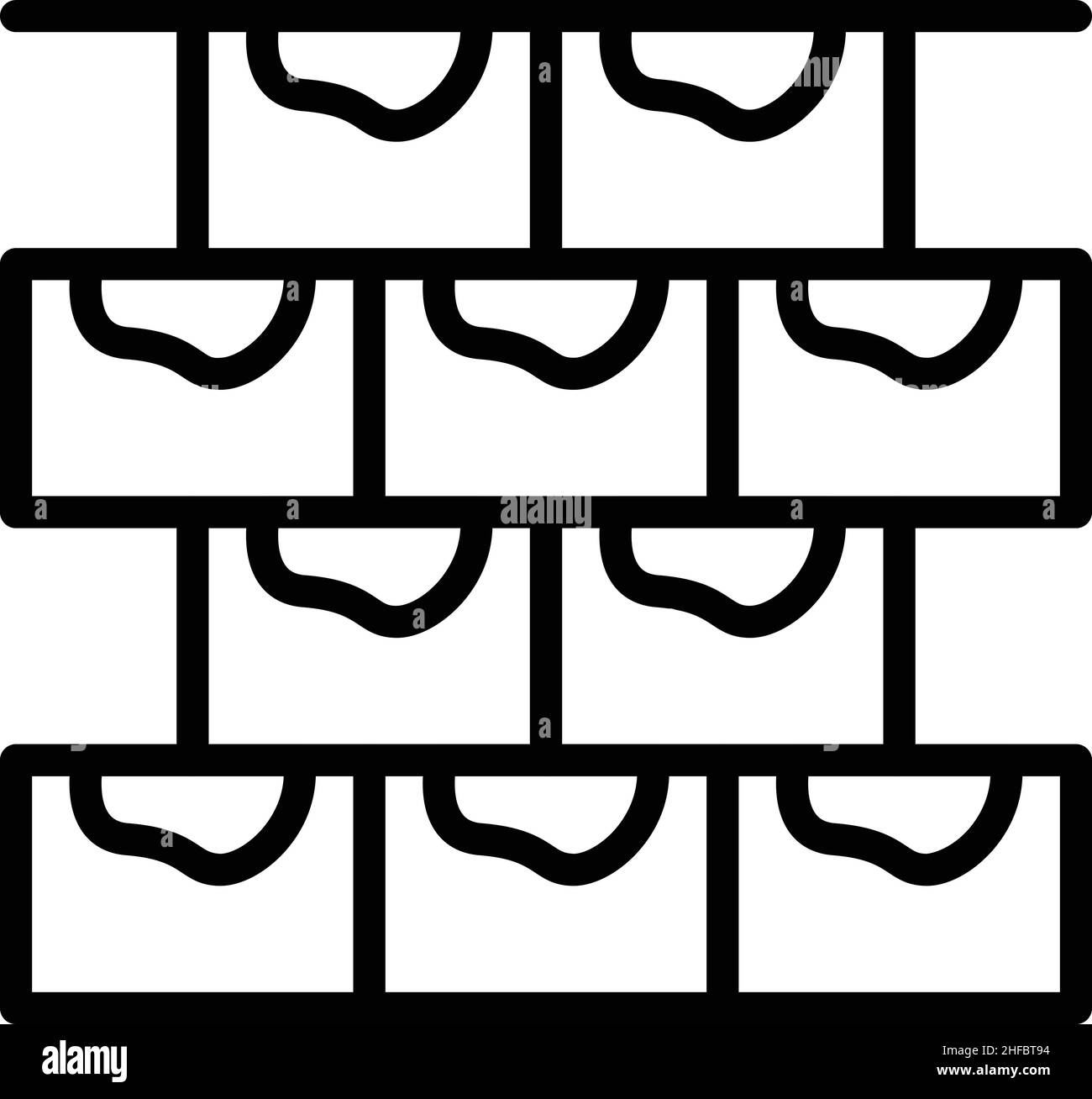 Brick wall icon outline vector. Mortar stone. Trowel local Stock Vector ...