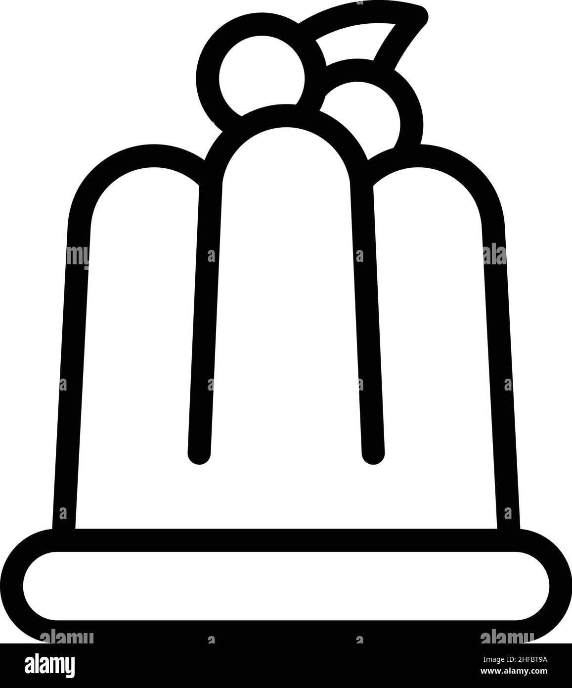 Shiny jelly icon outline vector. Sweet bean. Gelatin gum Stock Vector ...