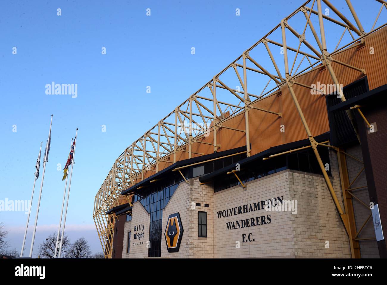 General view of the ground and the Billy Wright stand ahead of the ...