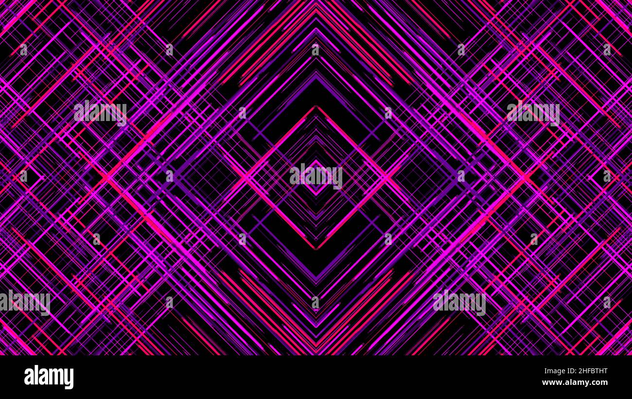 Abstract animation of hypnotic colorful crossed lines moving on the ...