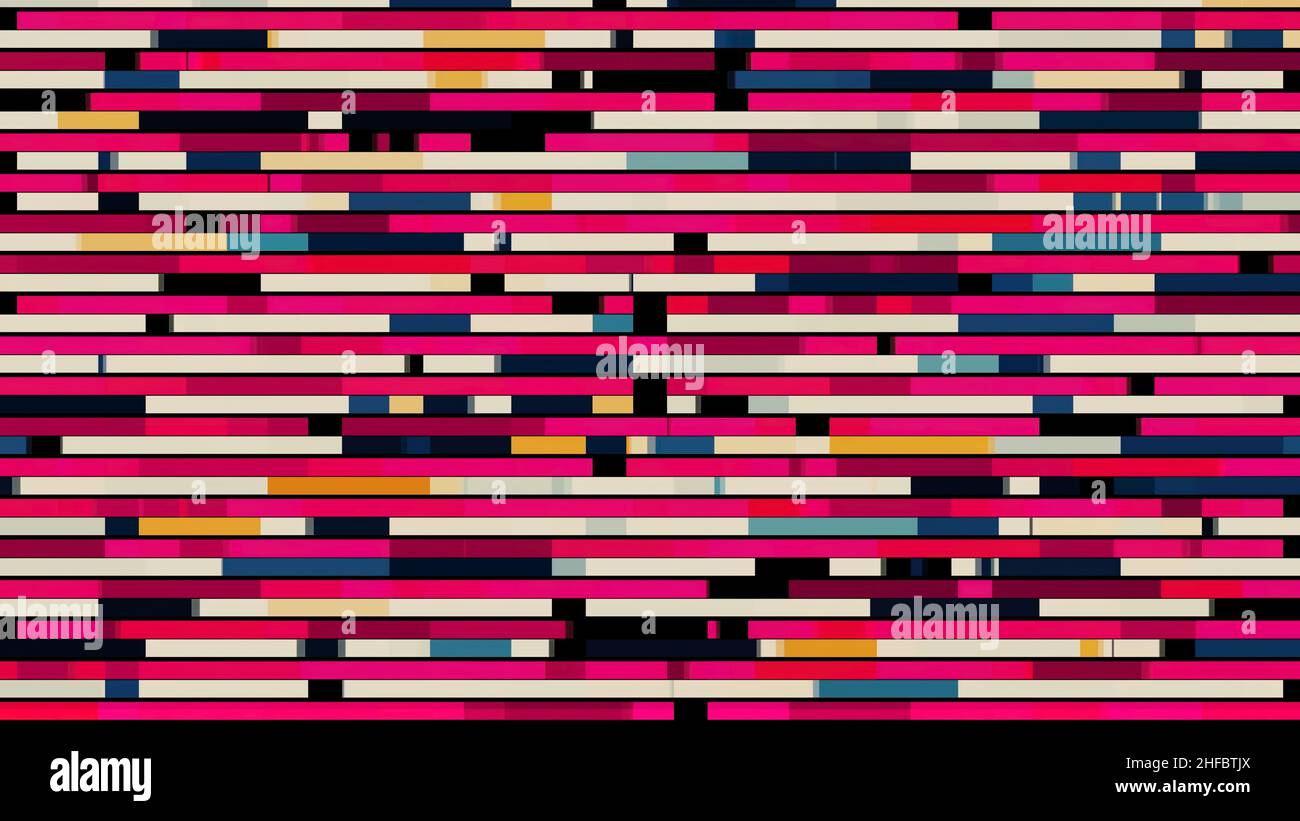 Abstract horizontal parallel rows of short lines moving into the ...