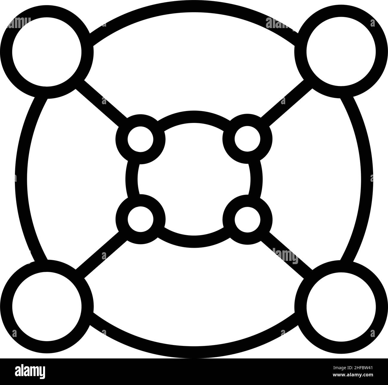 Collagen formula icon outline vector. Skin cell. Age acid Stock Vector ...