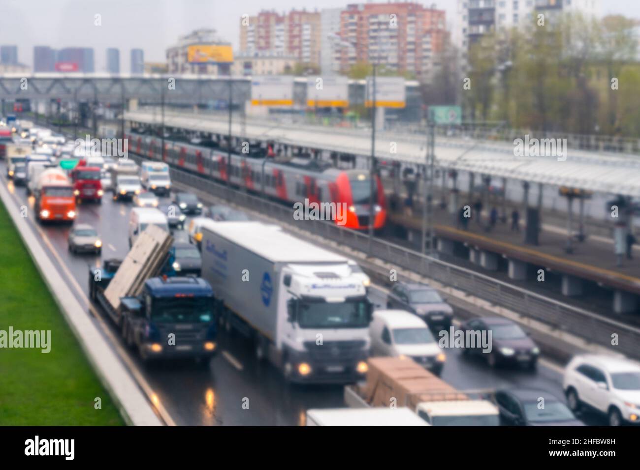 Dense traffic transport hi-res stock photography and images - Alamy