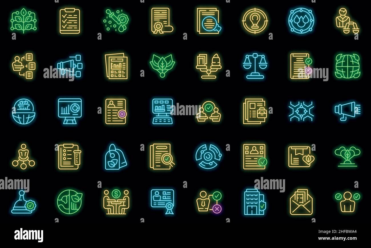 Fair trade icons set outline vector. Fair product. Labor extension ...