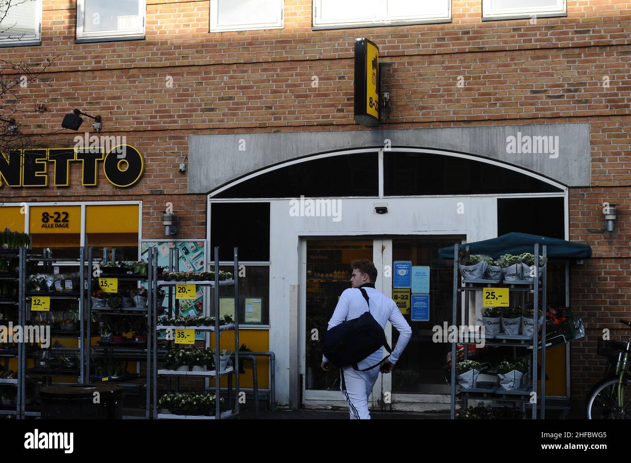 Copenhagen/Denmark./15 January 2022/ Netto grocery store in Kastrup ...