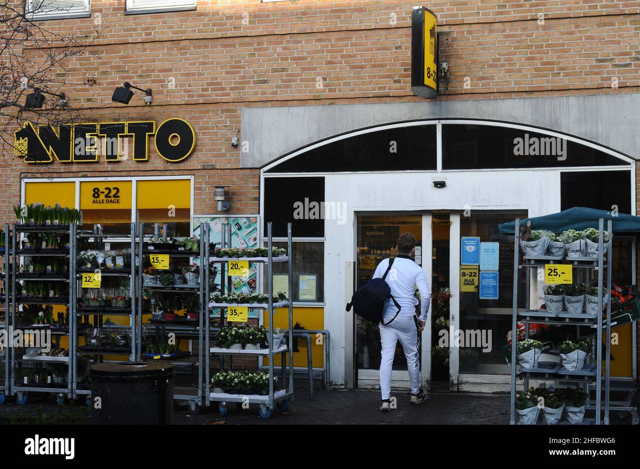 Copenhagen/Denmark./15 January 2022/ Netto grocery store in Kastrup ...