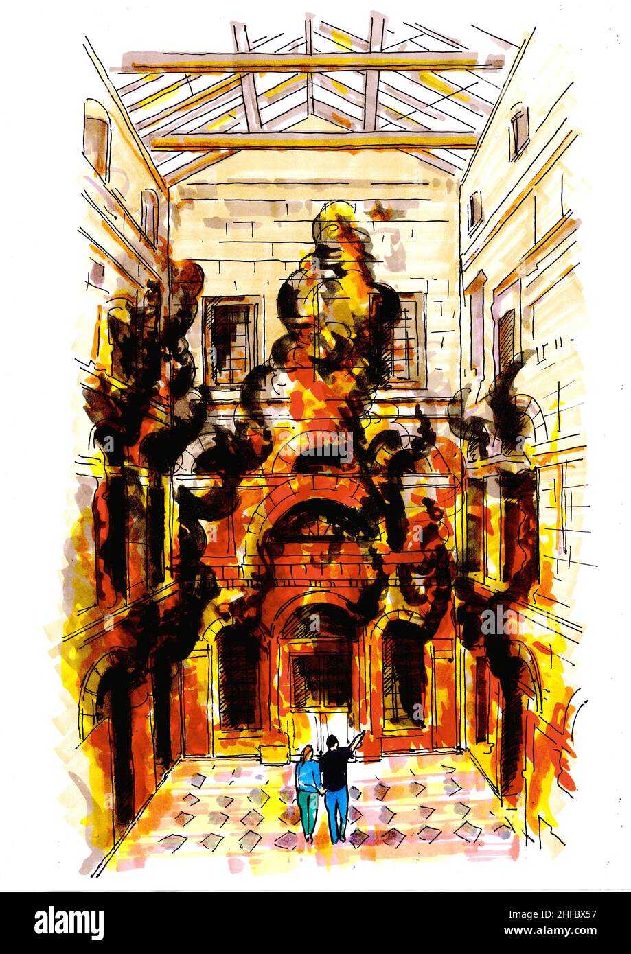 Interior medieval castle stone walls Cut Out Stock Images & Pictures ...