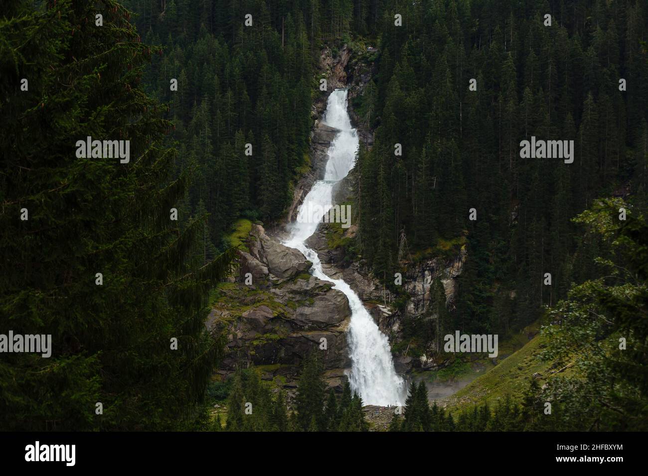 Famous waterfall in Austrian Alps Stock Photo - Alamy