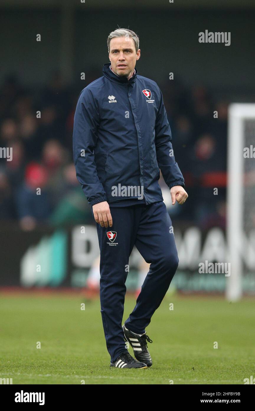 Cheltenham Town manager Michael Duff during the Sky Bet Championship ...
