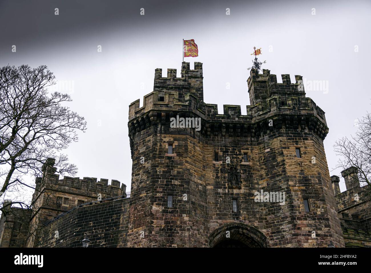Lancaster castle, a medieval castle in the city centre owned by the ...