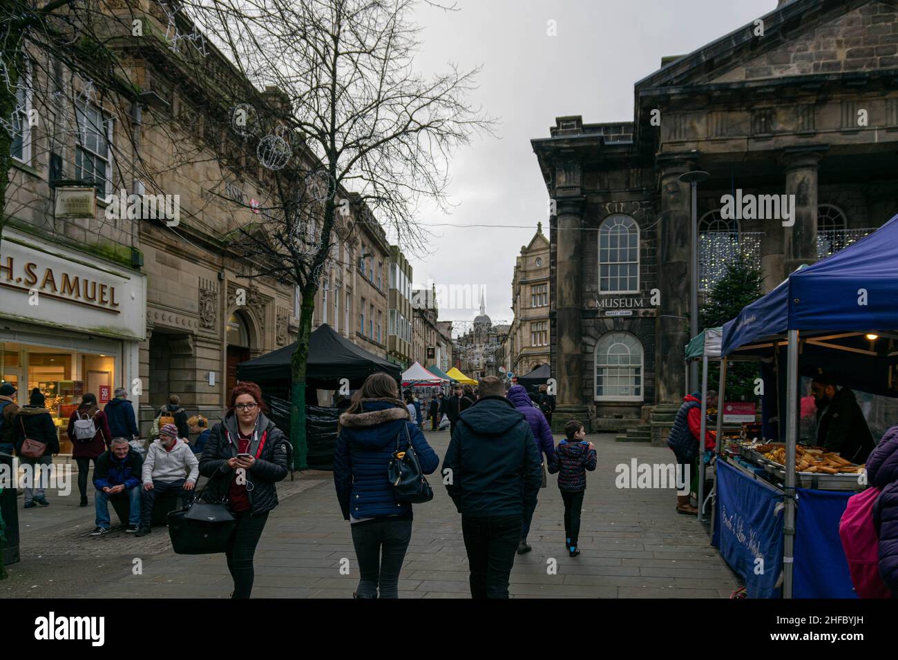 Lancaster, UK - 4th January 2020: Lancaster City Museum in the busy ...