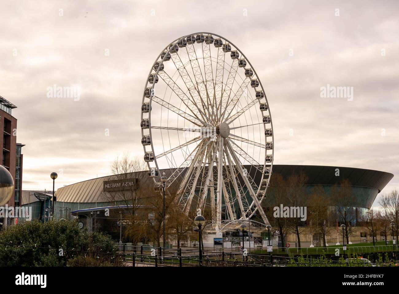 Lancaster, UK - 4 Jan 2020: Lancaster Ferris wheel, big wheel ...