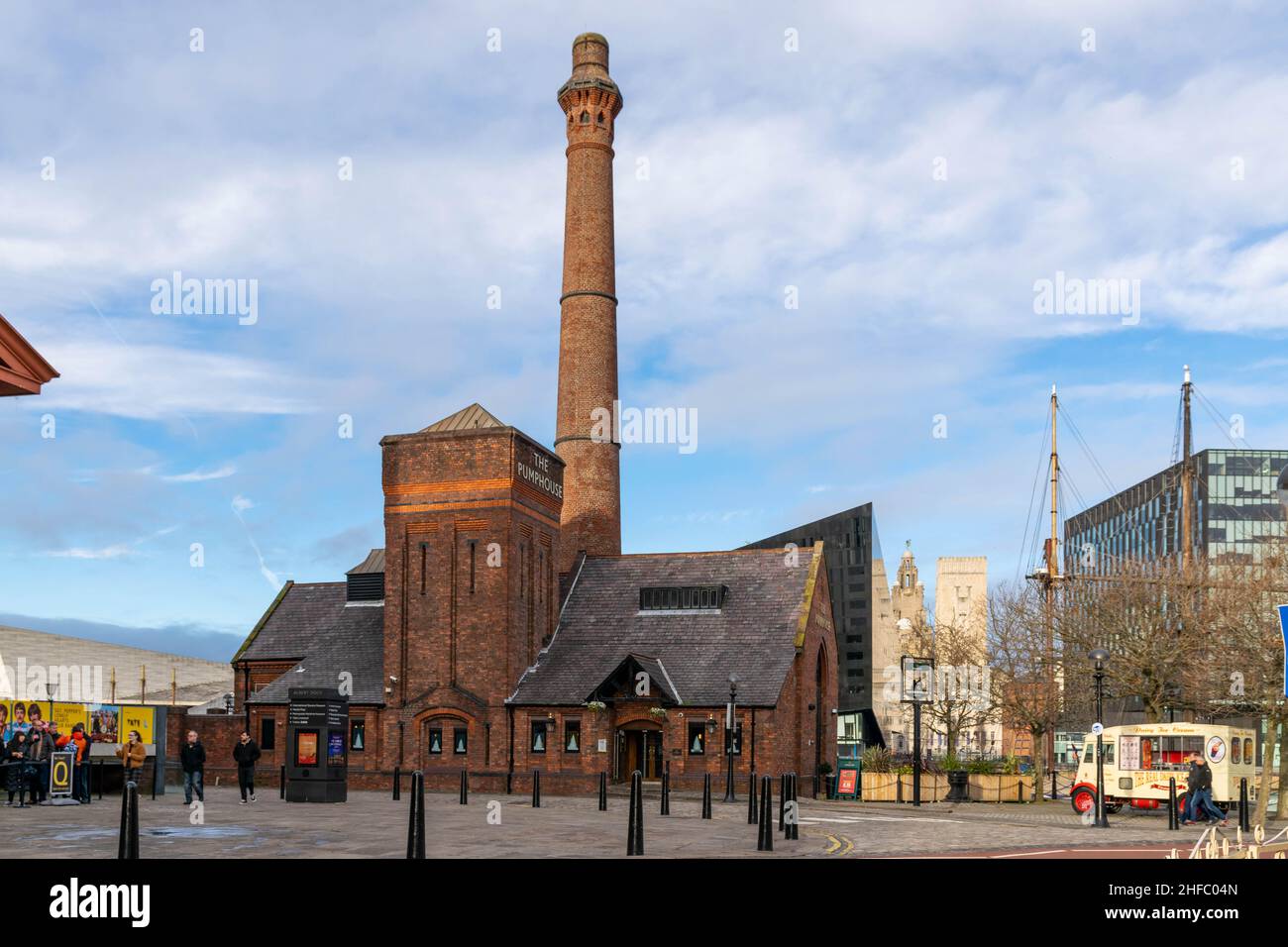 Liverpool, UK - 6 January 2020: The Pump house public bar and ...