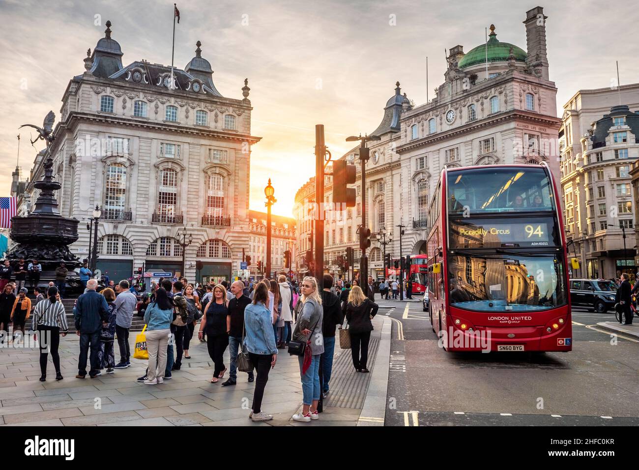 View of London in the UK at Piccadilly Circus Stock Photo - Alamy