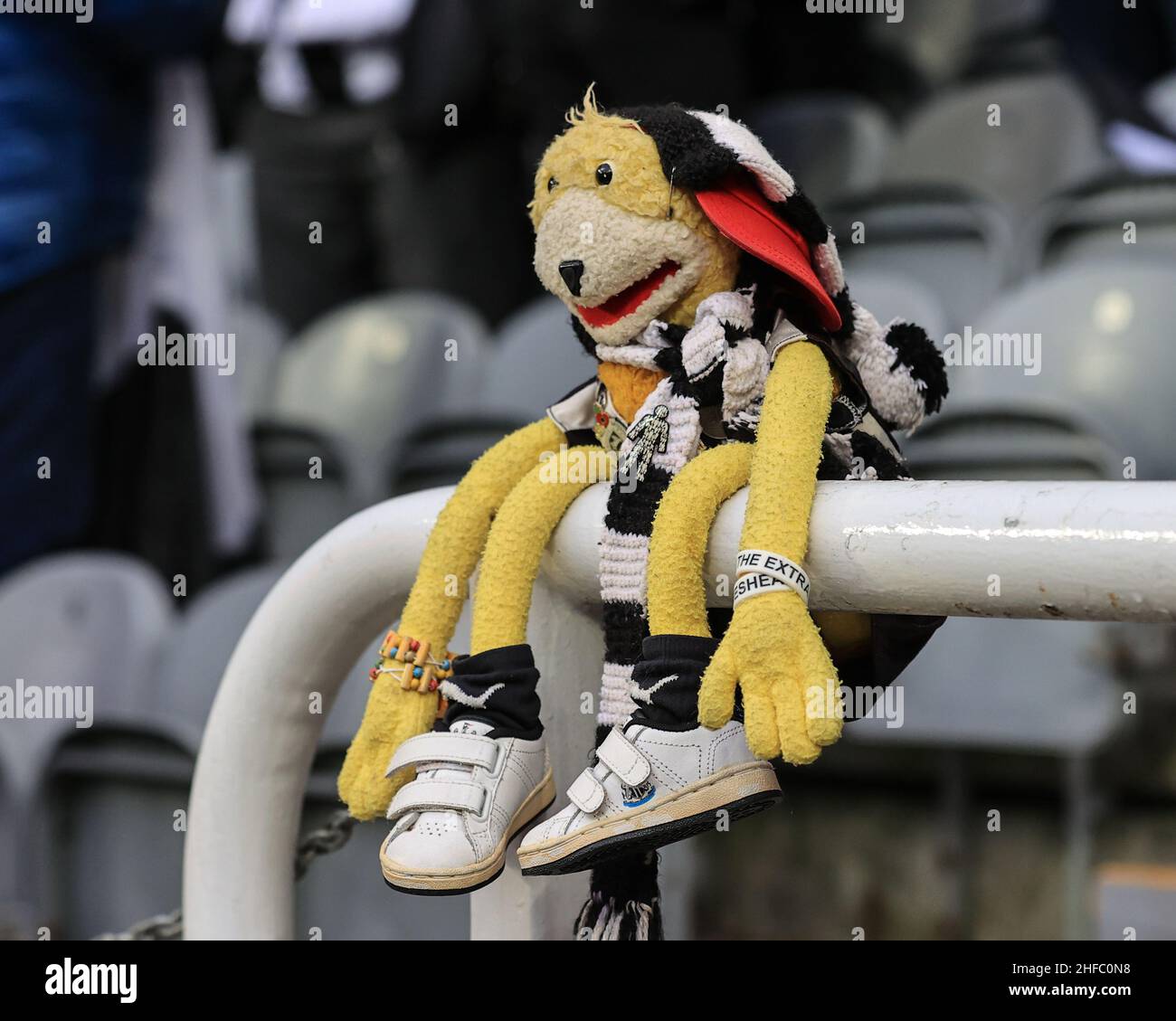 Flat Eric dressed in his Newcastle United attire is in attendance Stock ...