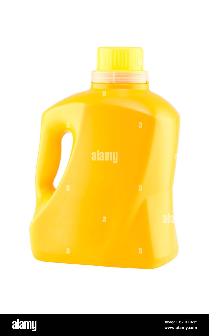Yellow detergent container Stock Photo - Alamy
