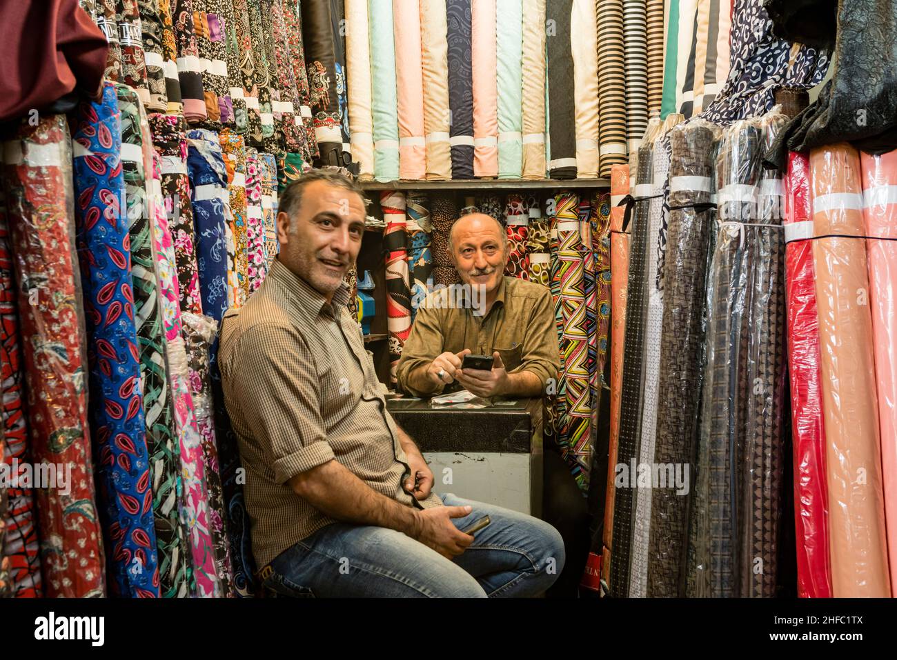 Traders in the Carpet Bazaar in the Grand Bazaar in Tehran, Iran Stock ...