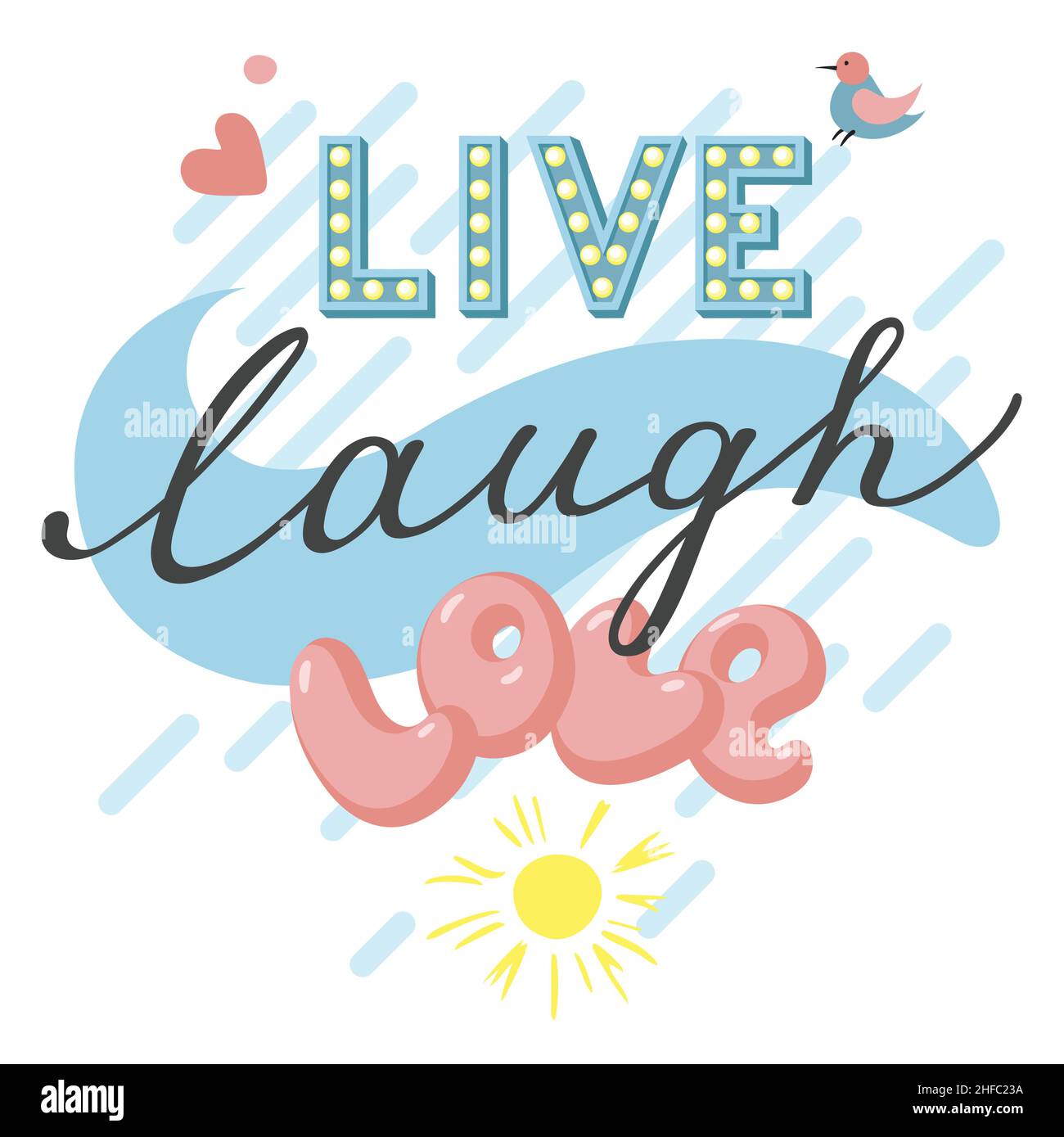 Live laugh love wall art hi-res stock photography and images - Alamy