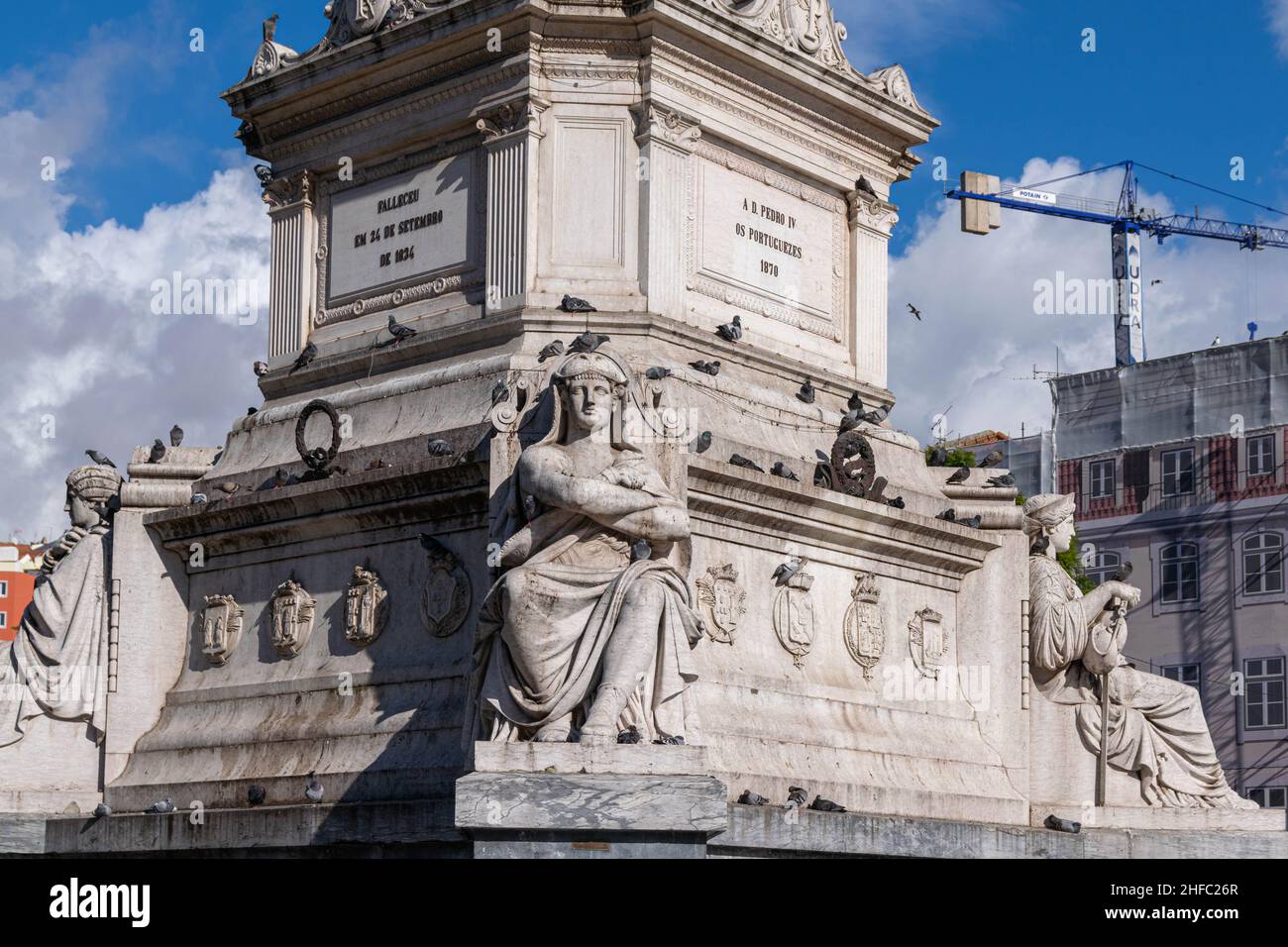 The Column of Pedro IV is amonument to King Peter IV in the middle of ...
