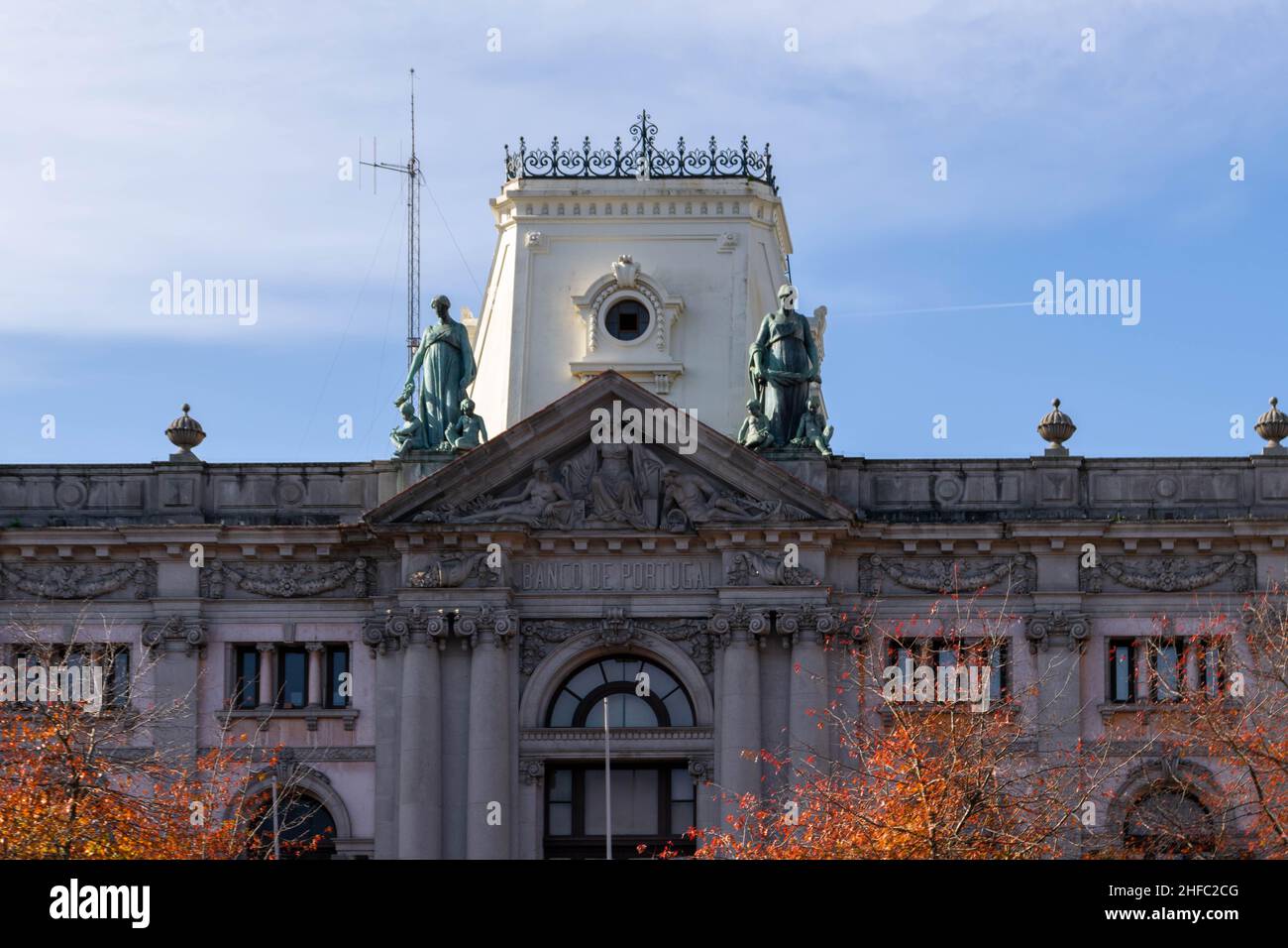 Porto, Portugal - 16 November 2019: Exterior façade of Banco de ...