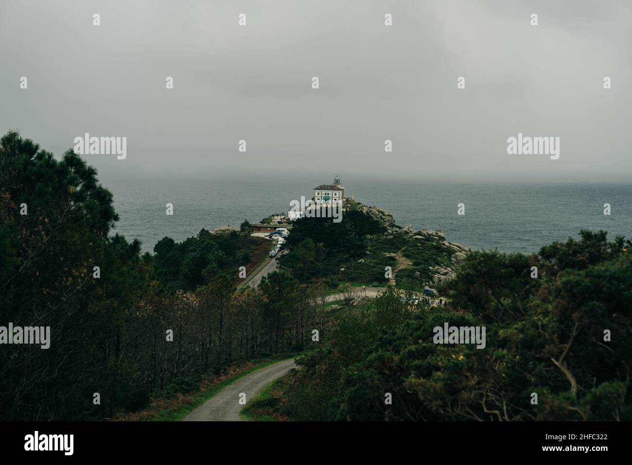 Cape and Fisterra Lighthouse Chemin de Saint Jacques. High quality ...
