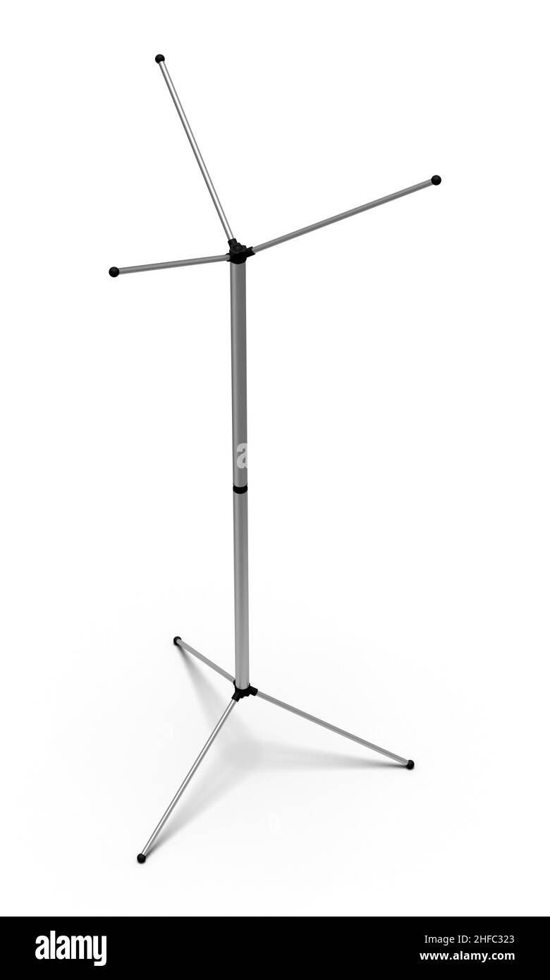 Tri Banner Mechanism 3d render illustration isolated on a white ...