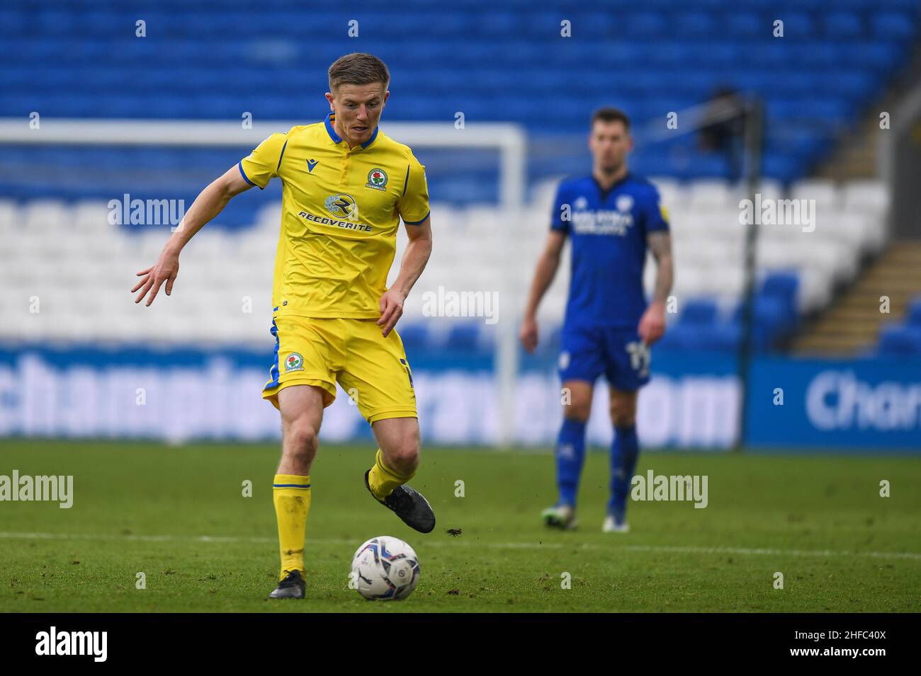 Scott Wharton #16 of Blackburn Rovers in action during the game Stock ...
