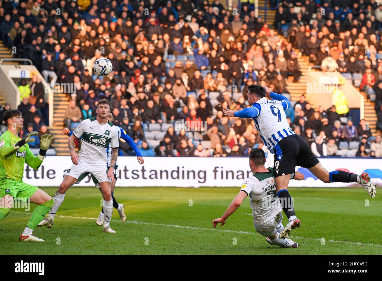 Lee Gregory #9 of Sheffield Wednesday has a chance at goal Stock Photo ...