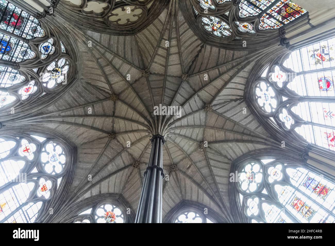 England, London, Westminster Abbey, The Chapter House, The Vaulted ...