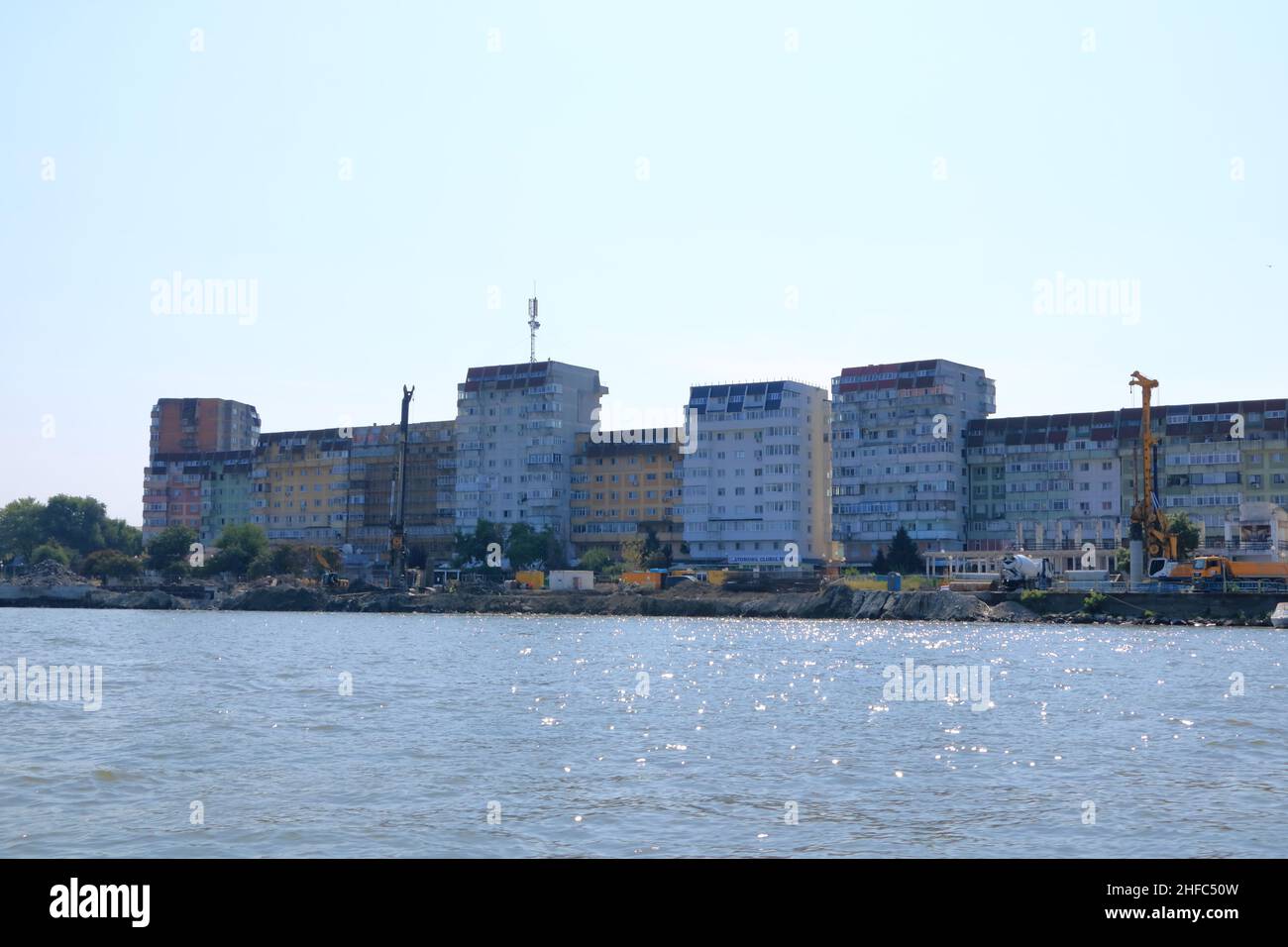 September 13 2021 - Tulcea in Romania:: View of the harbour area and ...