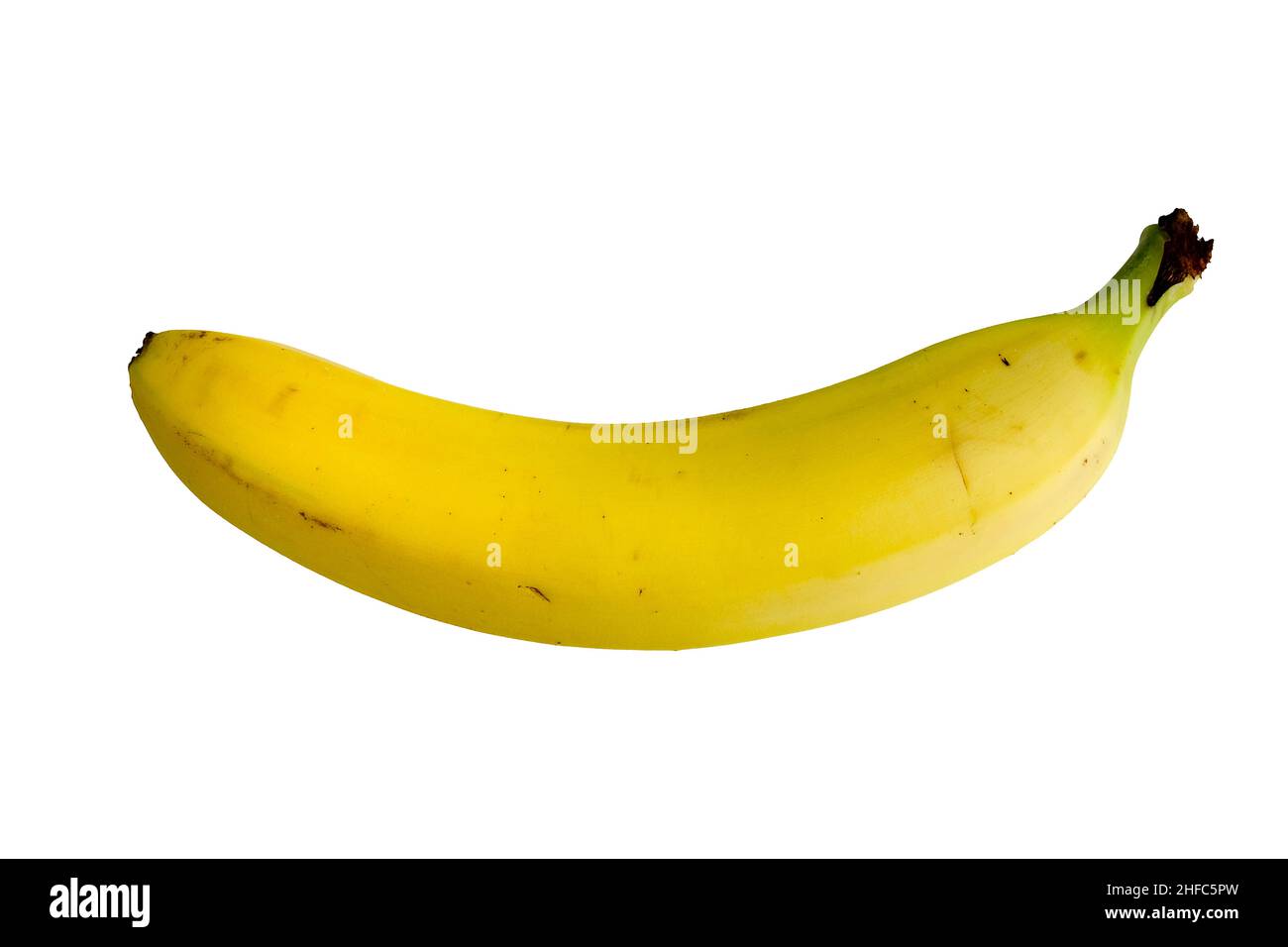 Ripe yellow banana isolated on white background Stock Photo - Alamy